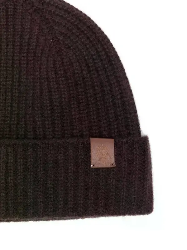 Eleventy Ribbed-knit Cashmere Beanie Hat