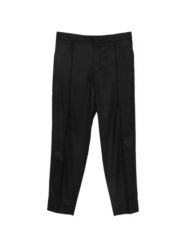 Zegna Tailored Trousers With Pressed Crease - Black