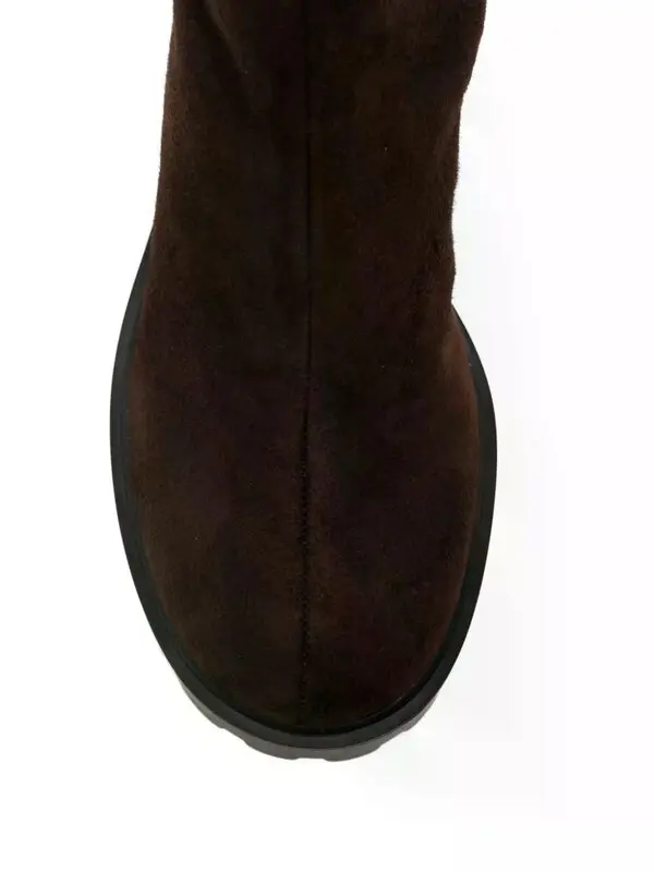 Prada Logo Plaque Chunky Sole Boots