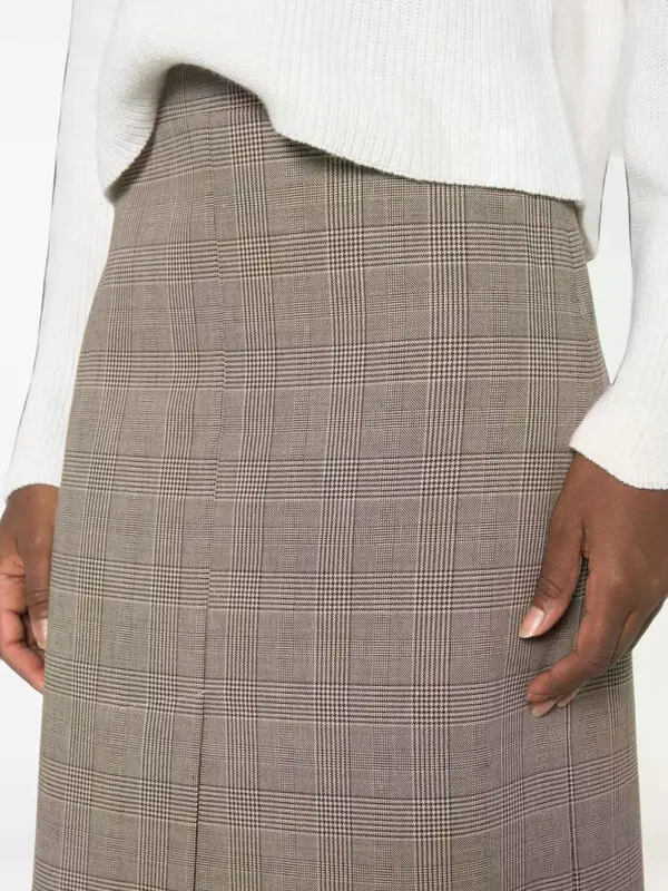 TWINSET Check-pattern Midi Pencil Skirt