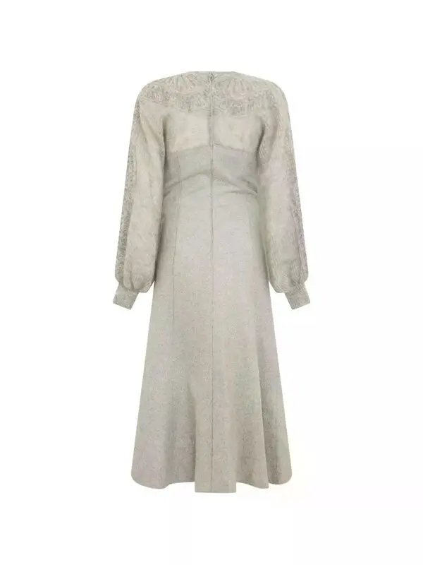 Alberta Ferretti Long-sleeve Midi Dress