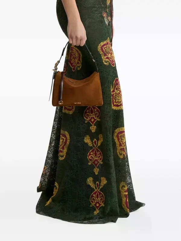 Etro Suede Buckled Shoulder Bag