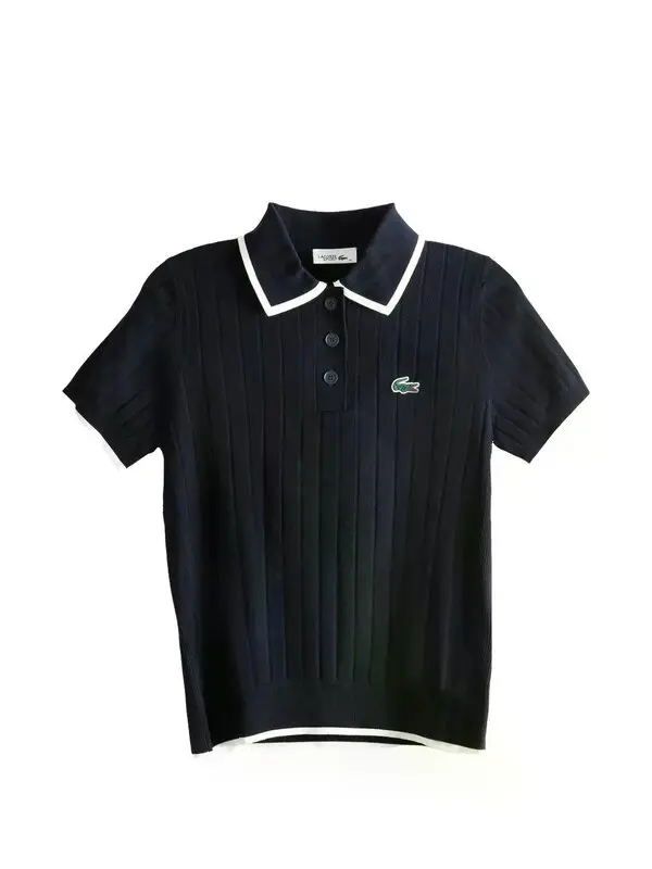 Lacoste Ribbed-knit Short-sleeve Polo Shirt