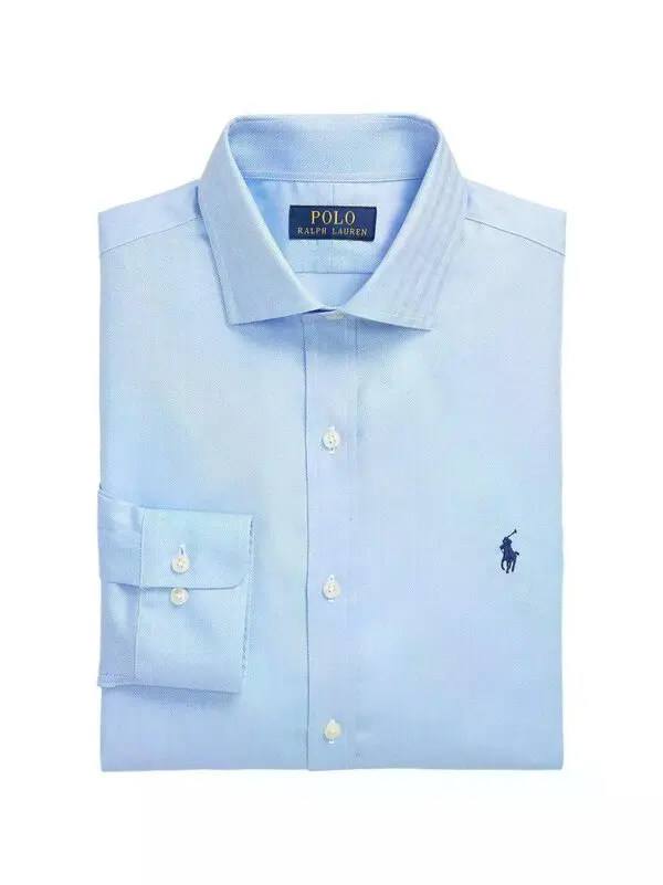 Polo Ralph Lauren Embroidered-logo Long-sleeve Shirt - Blue