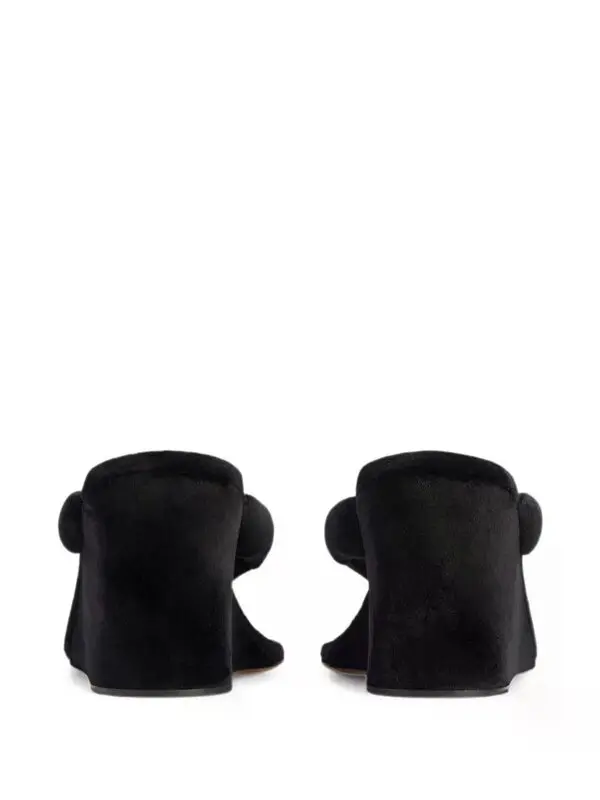 Balenciaga Gaeta Wedge Sandals - Black