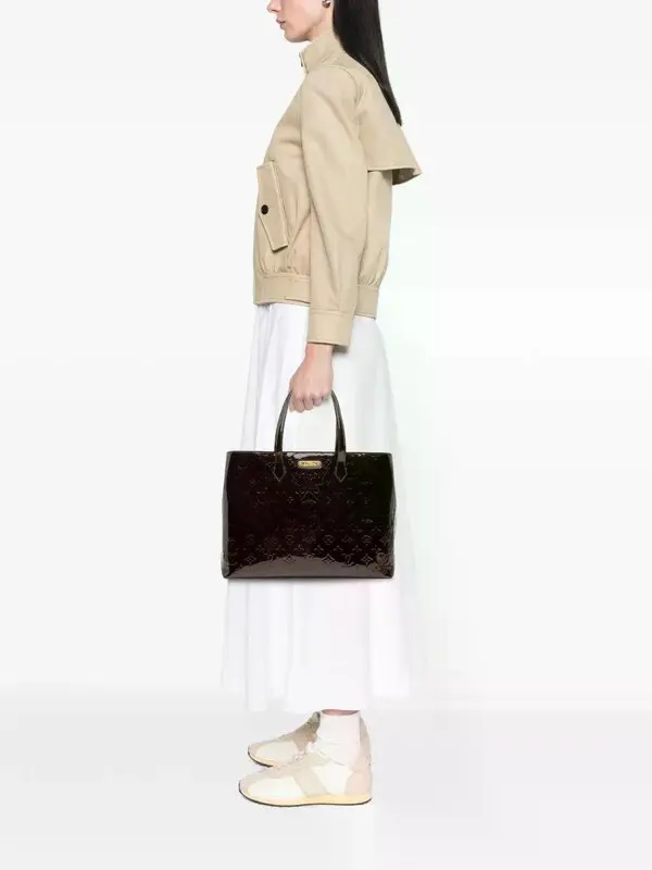 LOUIS VUITTON 2010 Monogram Vernis Wilshire Mm Tote Bag - Purple