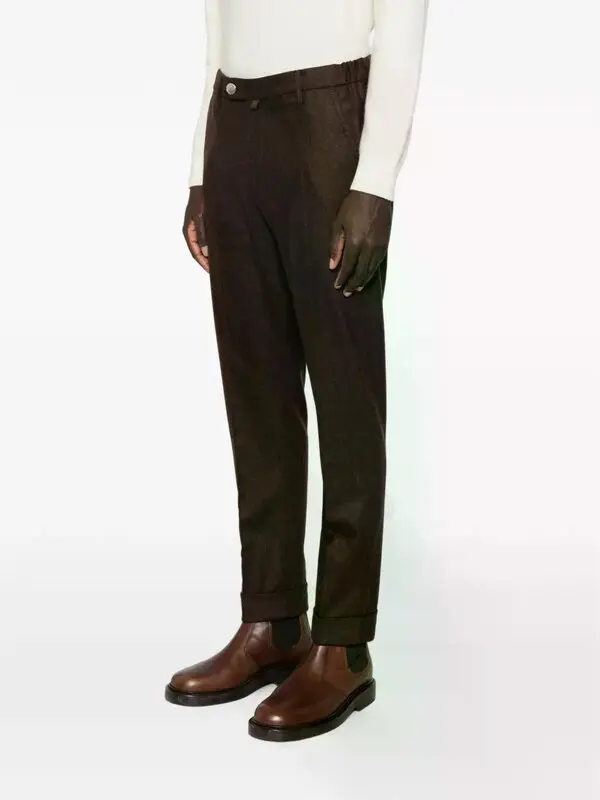 JACOB COHЁN Pressed-crease Turned-up Wool Trousers
