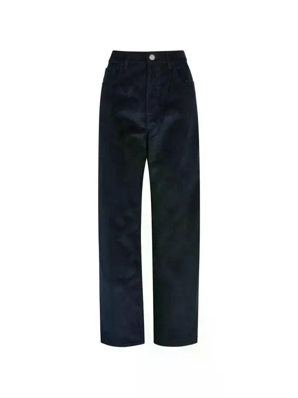 RÓHE Straight Leg Corduroy Trousers - Blue