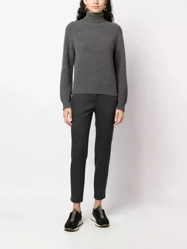 Brunello Cucinelli Mid-rise Cropped Tapered Trousers