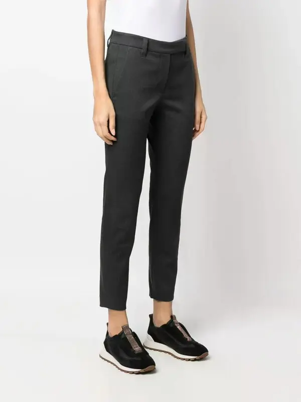 Brunello Cucinelli Mid-rise Cropped Tapered Trousers