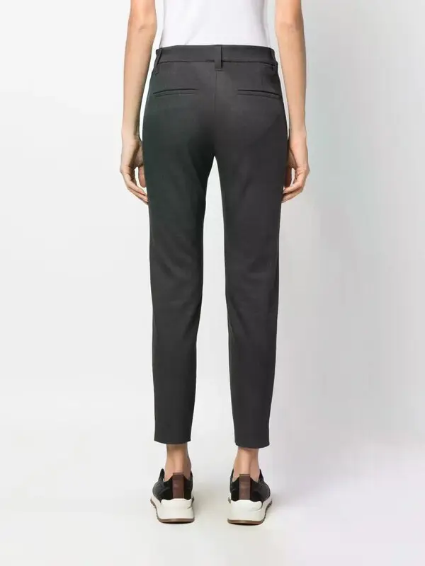 Brunello Cucinelli Mid-rise Cropped Tapered Trousers