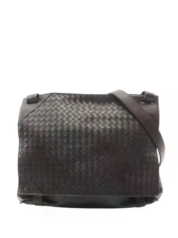 Bottega Veneta Nappa Intrecciato Crossbody Bag - Brown