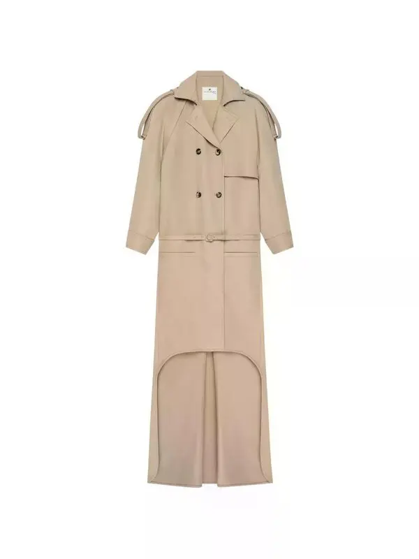 COURREGES Asymmetrical Hem Trench Coat - Neutrals