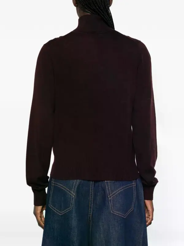 Zimmermann High-neck Sweater With Crochet Trim