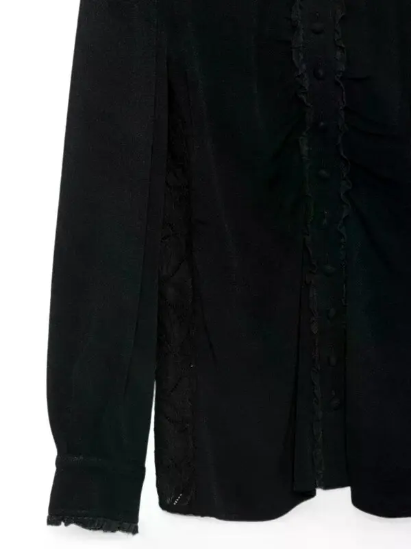Valentino Garavani 2000s Ruffled Lace-panel Shirt