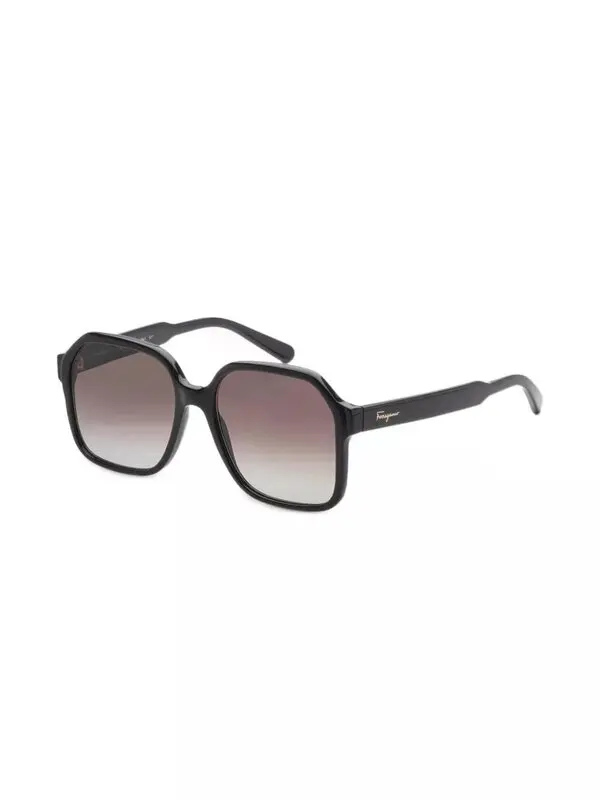 FERRAGAMO Geometric-frame Sunglasses - Black