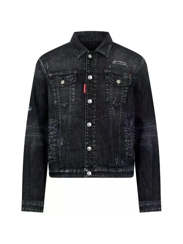 Dsquared2 Dan Distressed Denim Trucker Jacket