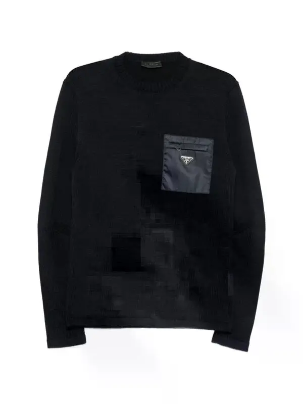 Prada Virgin Wool Knit Sweater - Blue