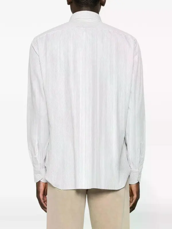 Zegna Vertical-stripe Long-sleeve Shirt