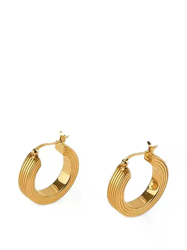 GWEN BELOTI Boxy Ridged Hoop Earrings