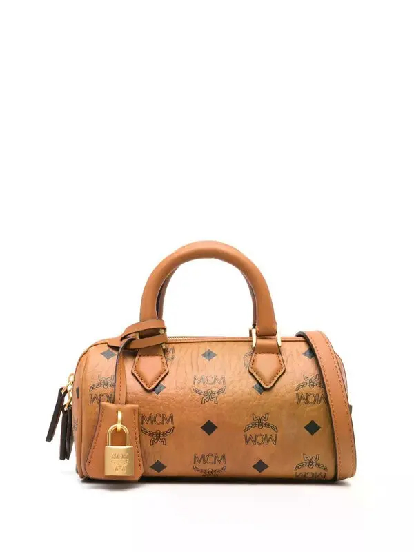 Mcm Mini Ella Boston Tote Bag - Brown