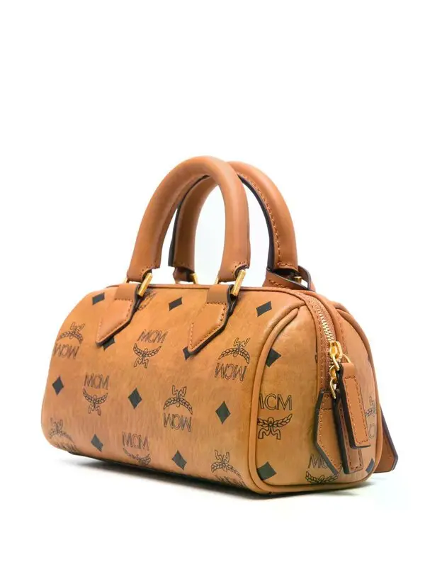 Mcm Mini Ella Boston Tote Bag - Brown