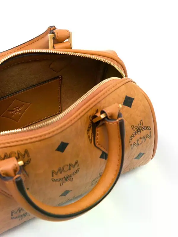 Mcm Mini Ella Boston Tote Bag - Brown