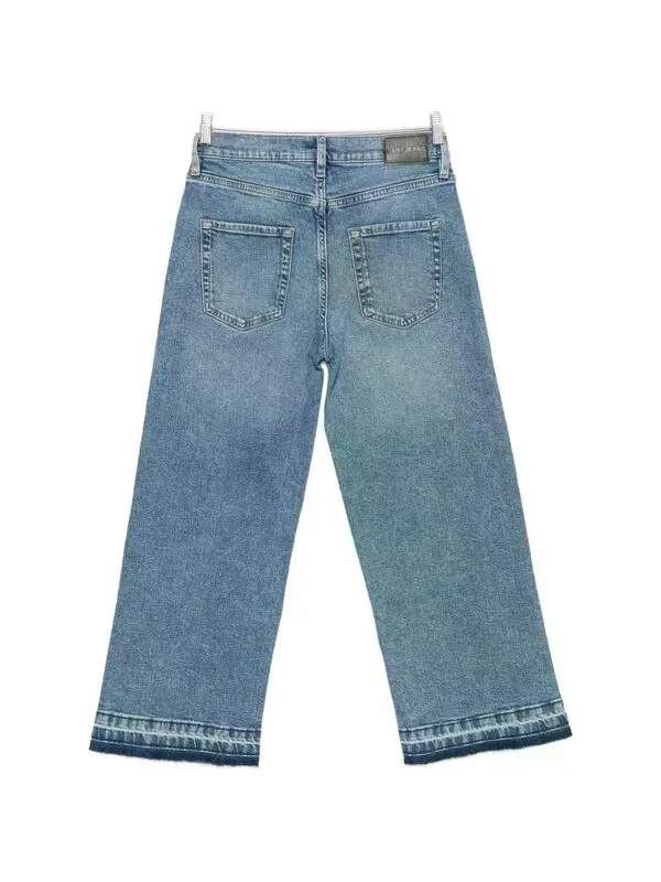 Dkny Wide-leg Raw-hem Jeans