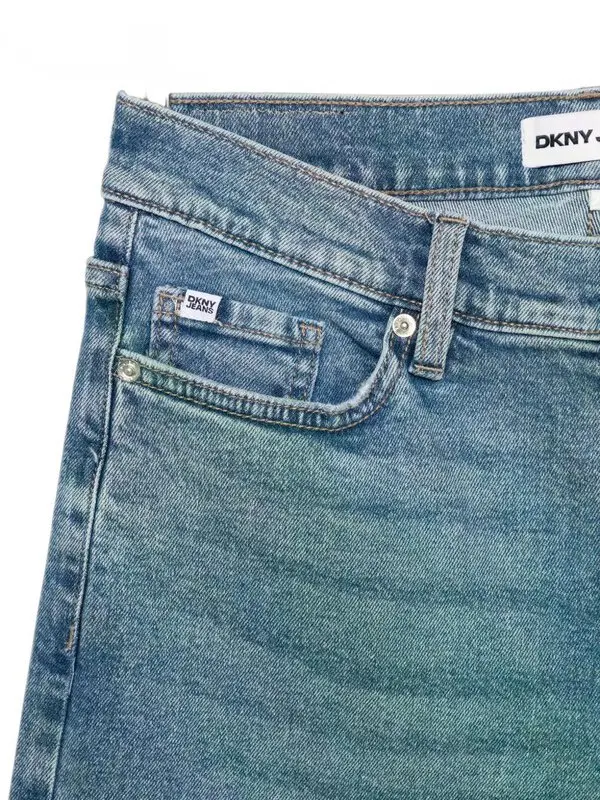 Dkny Wide-leg Raw-hem Jeans
