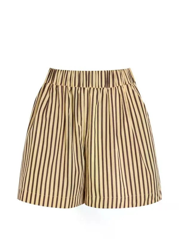 Faithfull The Brand Clemente Striped Shorts - Yellow