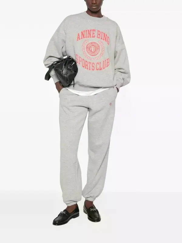 ANINE BING Karter Logo-embroidered Elasticated Track Pants