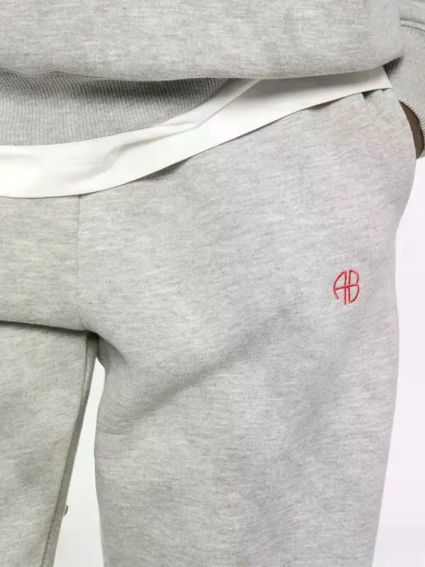 ANINE BING Karter Logo-embroidered Elasticated Track Pants