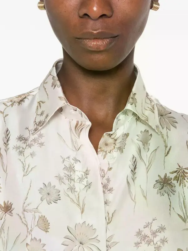 Amina Rubinacci Floral Print Long Sleeve Shirt