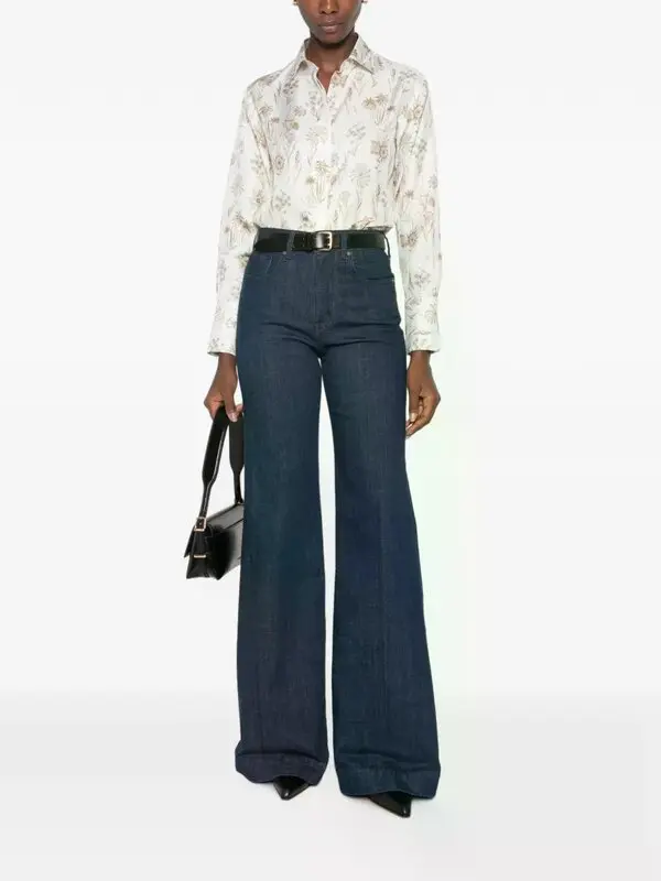 Amina Rubinacci Floral Print Long Sleeve Shirt