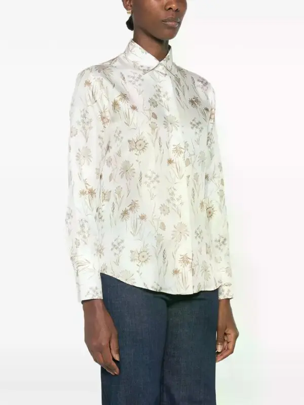 Amina Rubinacci Floral Print Long Sleeve Shirt