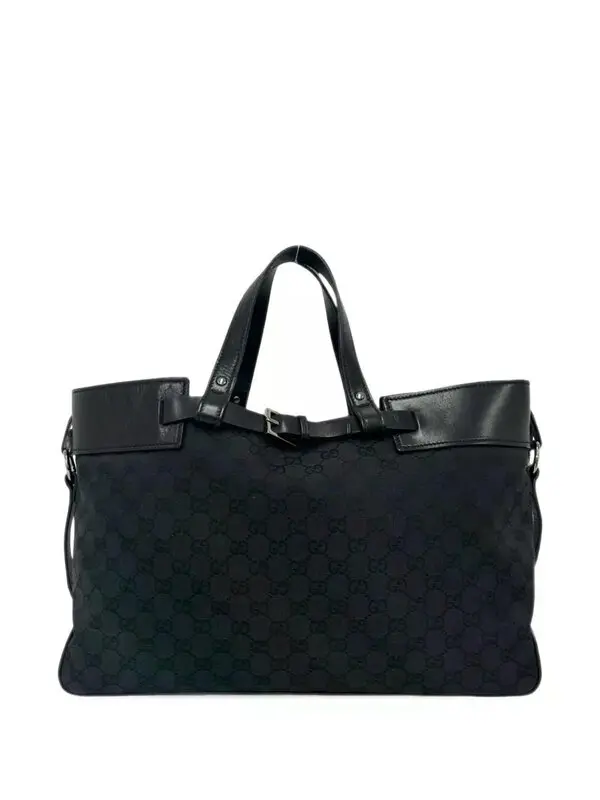 Gucci Gg Canvas Tote Bag - Black