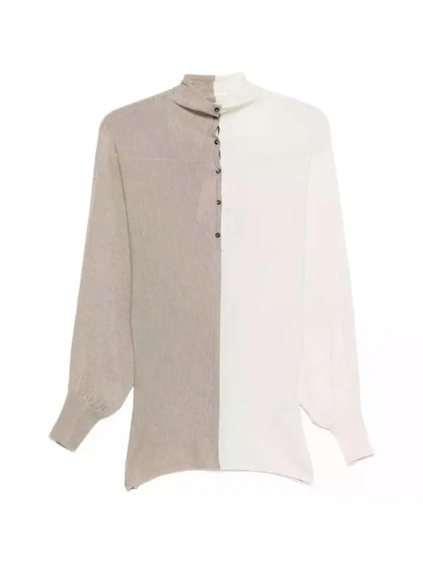 Jacquemus Two-tone Draped Top - Neutrals