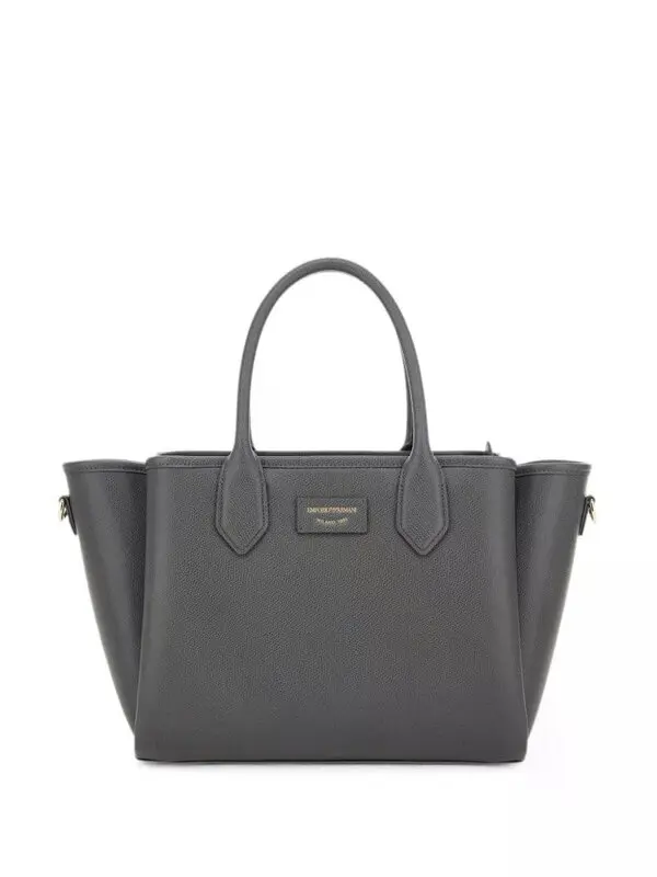 Emporio Armani Logo-patch Pebbled Tote Bag
