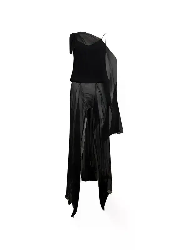 Alberta Ferretti Draped Asymmetric Dress