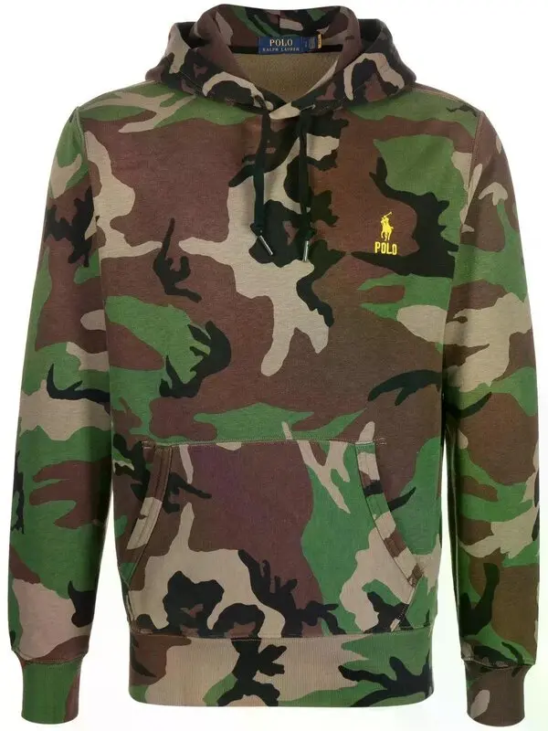 Polo Ralph Lauren Camouflage-print Drawstring Hoodie - Green