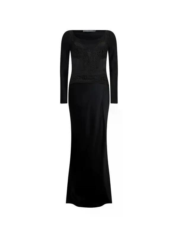 Alberta Ferretti Long-sleeved Maxi Dress