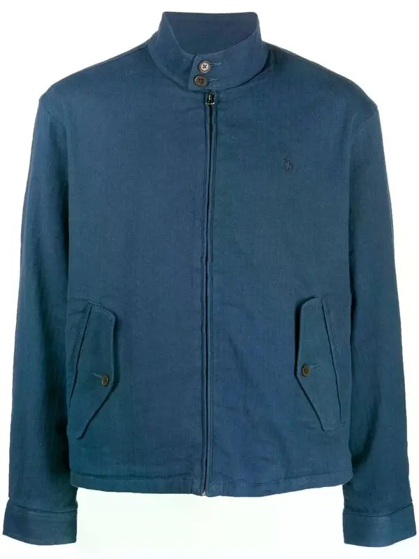 Polo Ralph Lauren Stand-up Collar Shirt Jacket - Blue