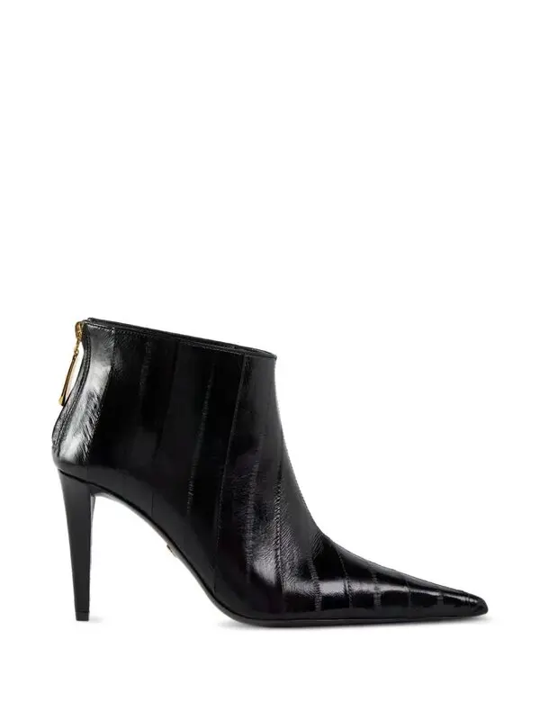 GIUSEPPE ZANOTTI Eel Skin Ankle Boots - Black