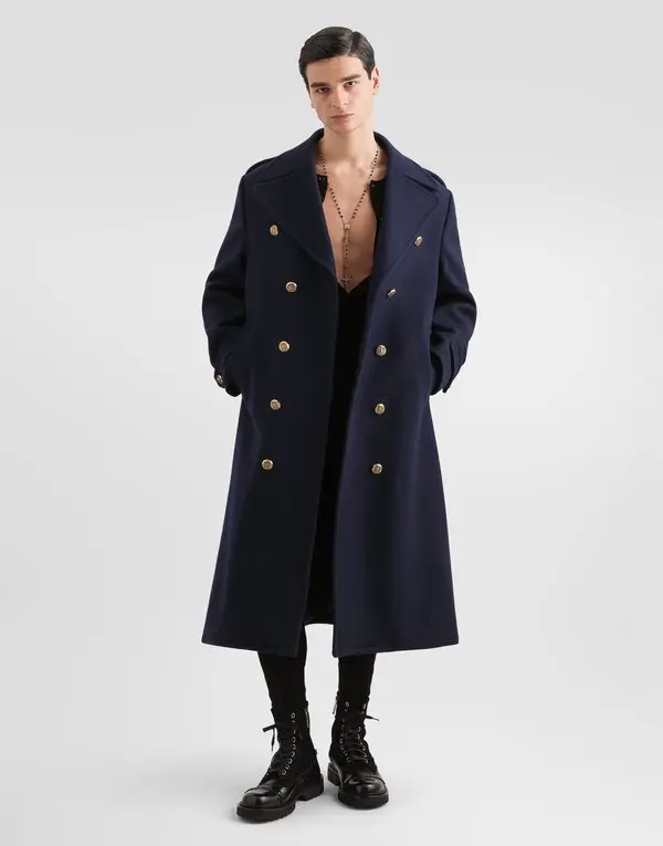 Dolce & Gabbana Double-breasted Wool Coat Coats And Jackets
