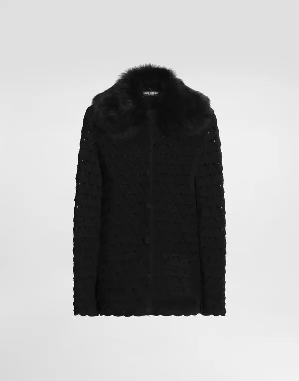 Dolce & Gabbana Crochet Jacket Blazers - Black