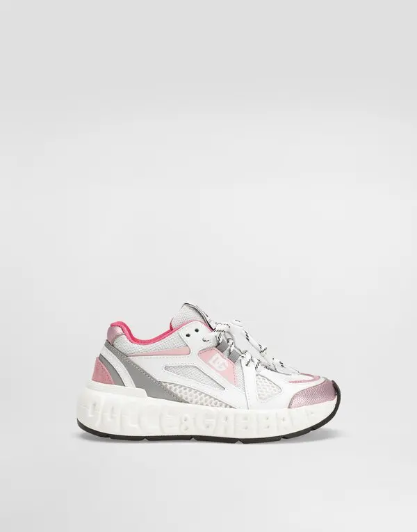 Dolce & Gabbana Nylon And Mesh Lace Up Sneakers - Multicolor