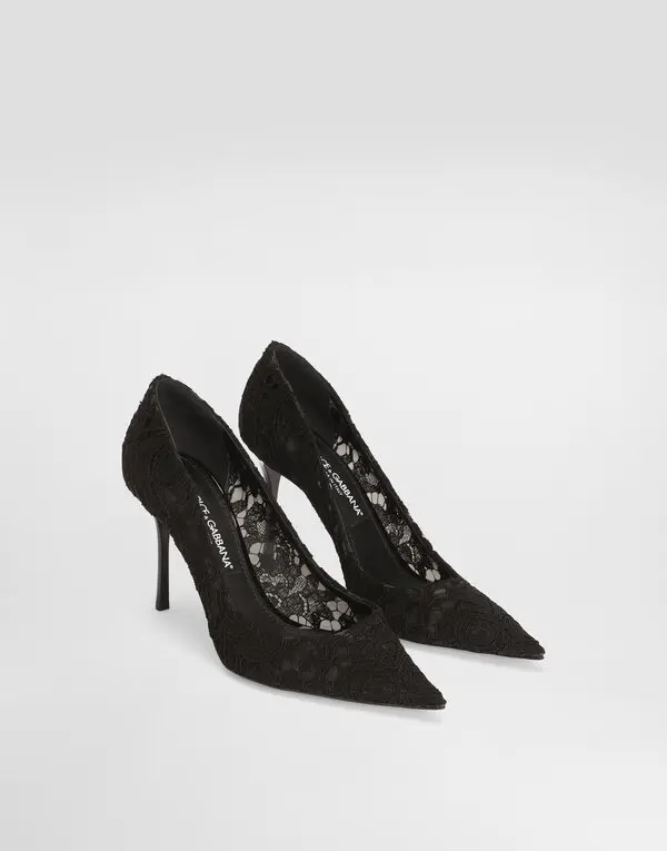Dolce & Gabbana Lace And Patent Leather Pumps