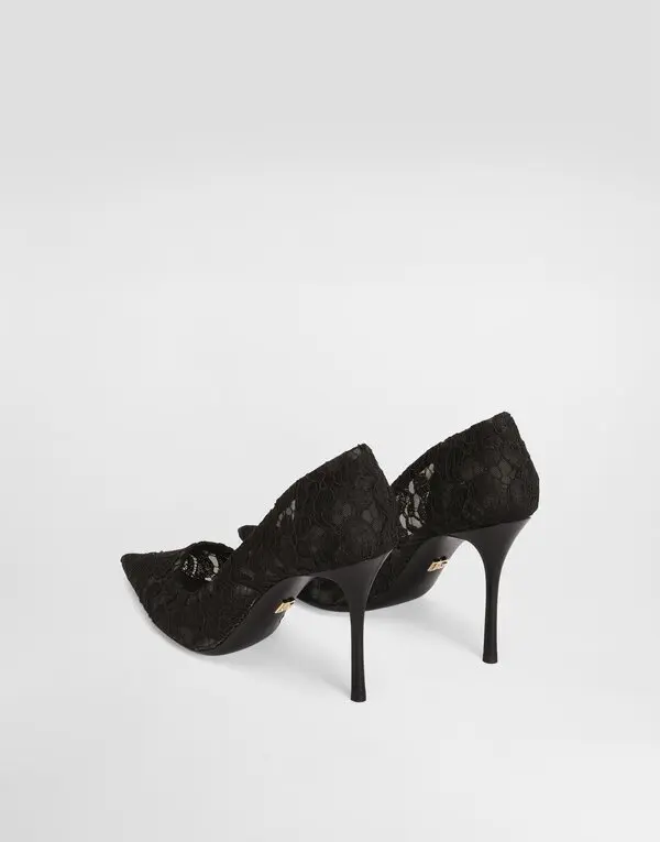 Dolce & Gabbana Lace And Patent Leather Pumps