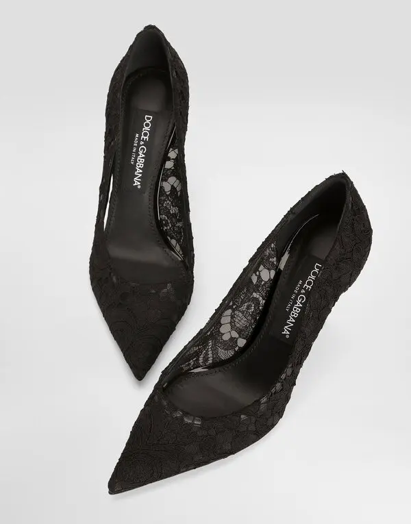Dolce & Gabbana Lace And Patent Leather Pumps