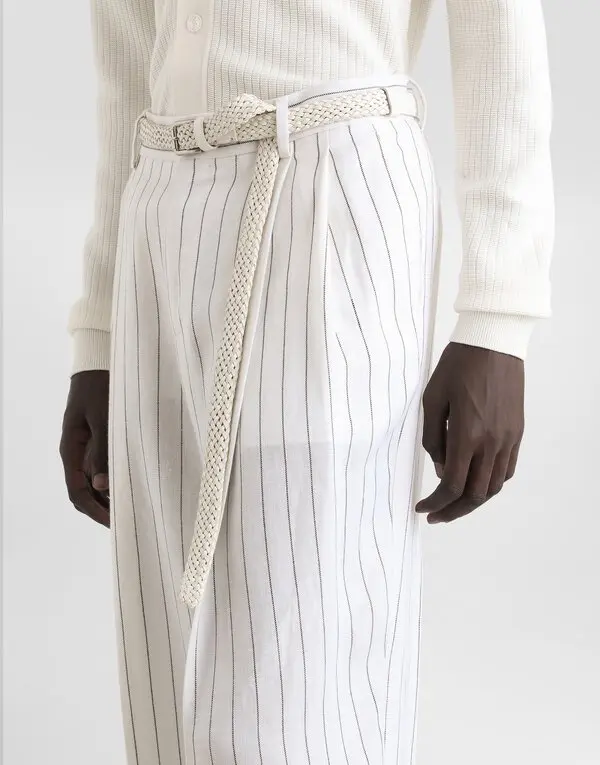 Dolce & Gabbana Pinstripe Linen-blend Trousers